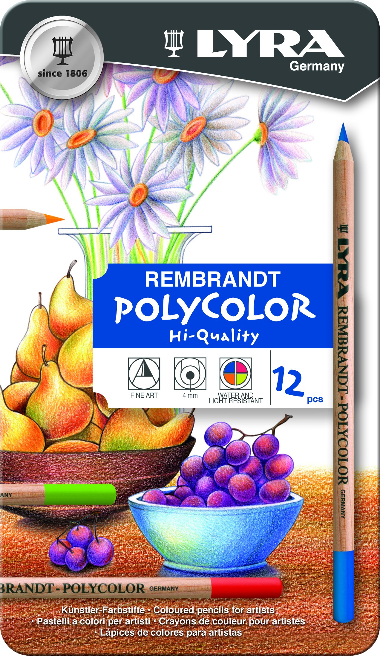 Lyra Rembrandt Polycolor Metal Box 12